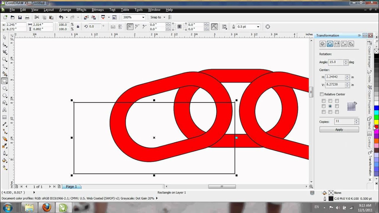 Buat rantai sederhana pakai CorelDraw X5 - Make a simple chain using ...