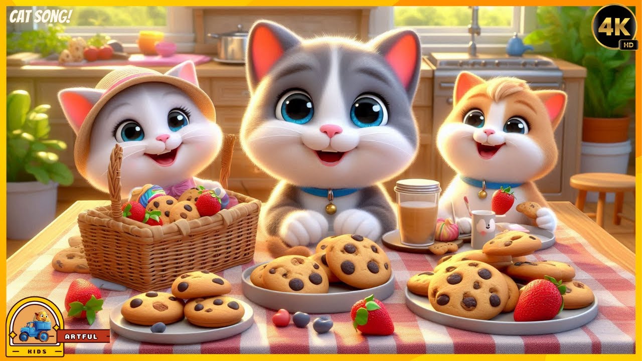 Cat enjoy Cookies Song For kids | Artful Animations - YouTube