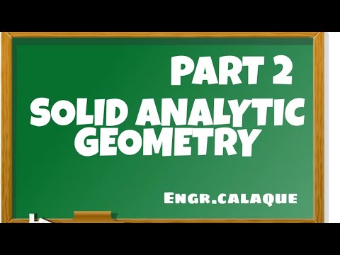 Solid Analytic Geometry 2 - YouTube