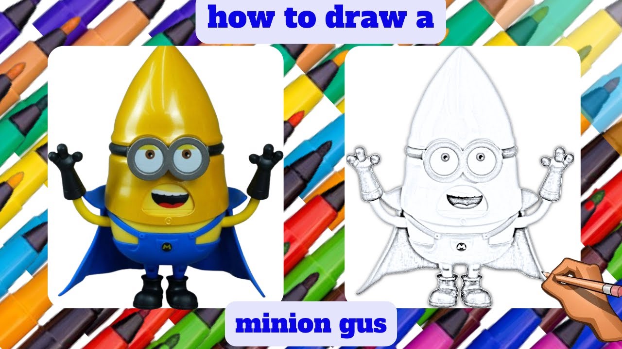 How to draw super minion gus from despicable me 4 - YouTube
