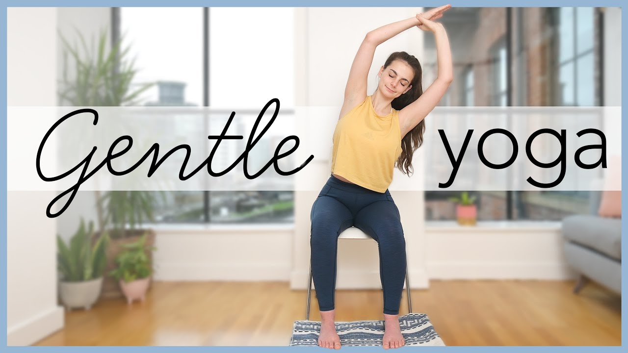 20 minutes of gentle chair yoga - be kind to your mind 🧡 - YouTube