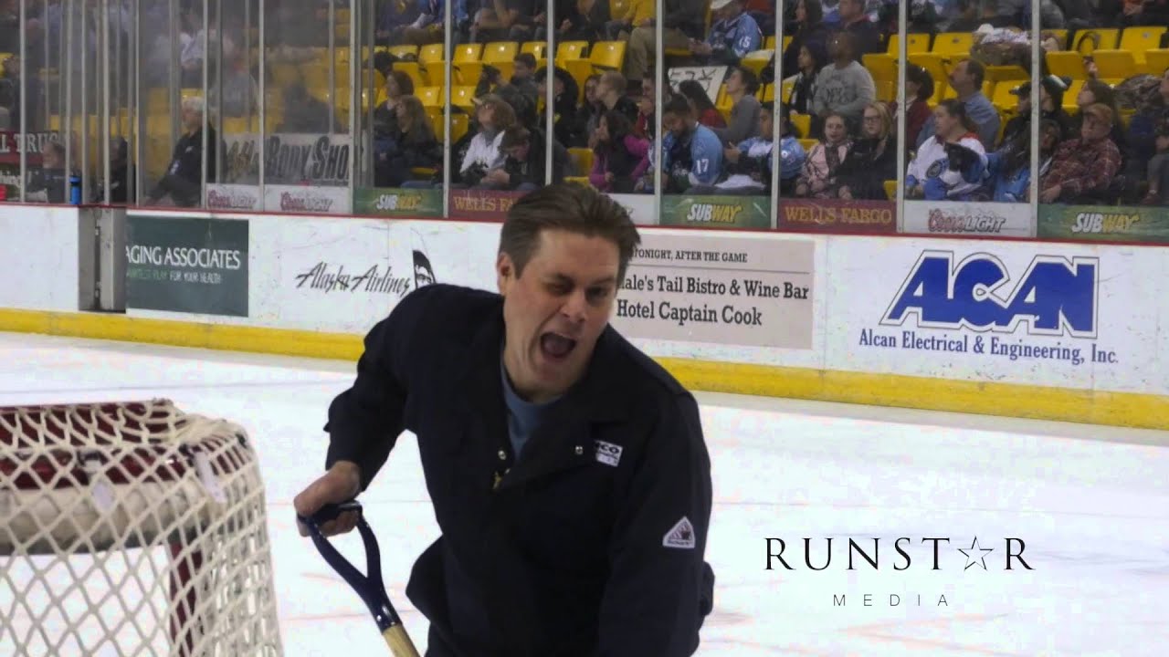 Ice Boy at the Alaska Aces Game at Sullivan Arena - YouTube
