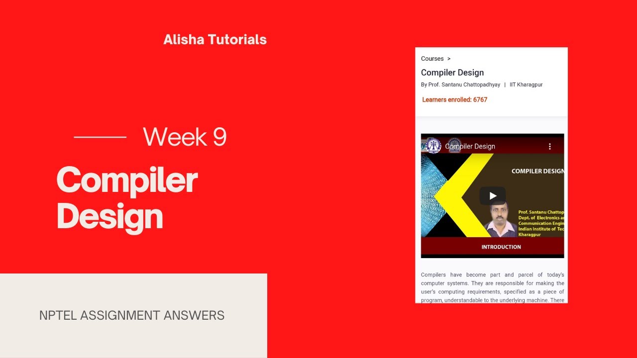 Compiler Design Nptel Week 9 Answers Assignment 9 Answers - YouTube