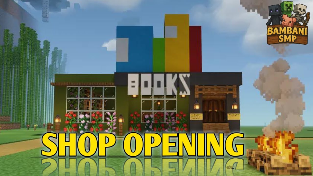 BOOKS📕 SHOP OPENING BAMBANI SMP Live Stream 🛑 - YouTube
