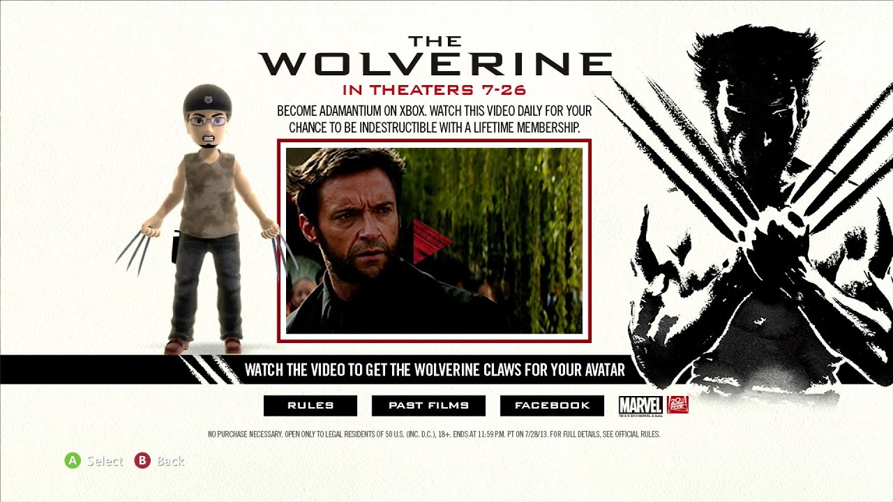 Xbox Live Free Avatar Prop (Wolverine Claws & Armor) - YouTube