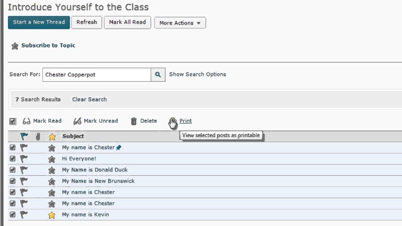 Compiling All Discussion Posts From One Student Into a Readable document in D2L Brightspace ...