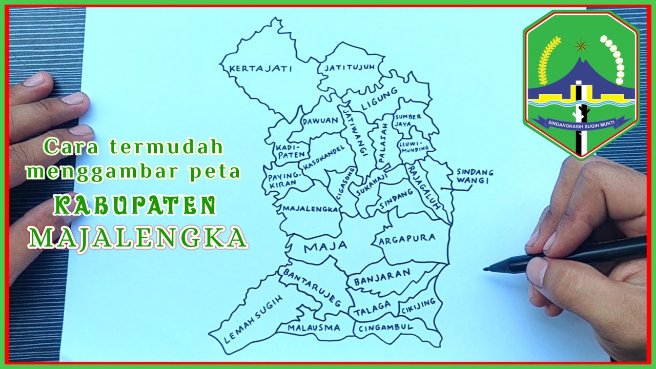 Cara menggambar PETA KABUPATEN MAJALENGKA dengan mudah & lengkap ...