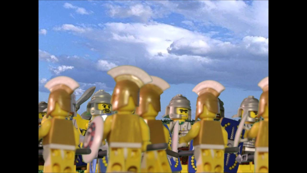 Lego Greek Hoplite vs. Roman Legionaries Test - YouTube