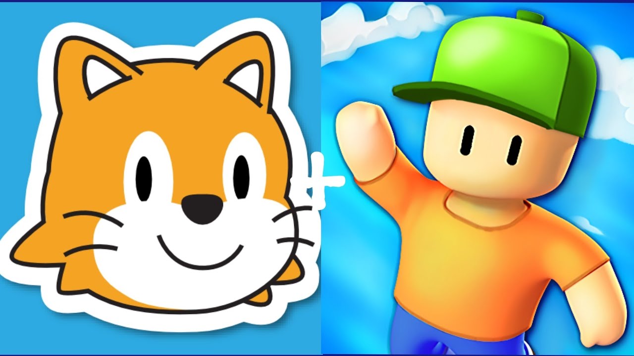 hice stumble guys en scratch jr - YouTube