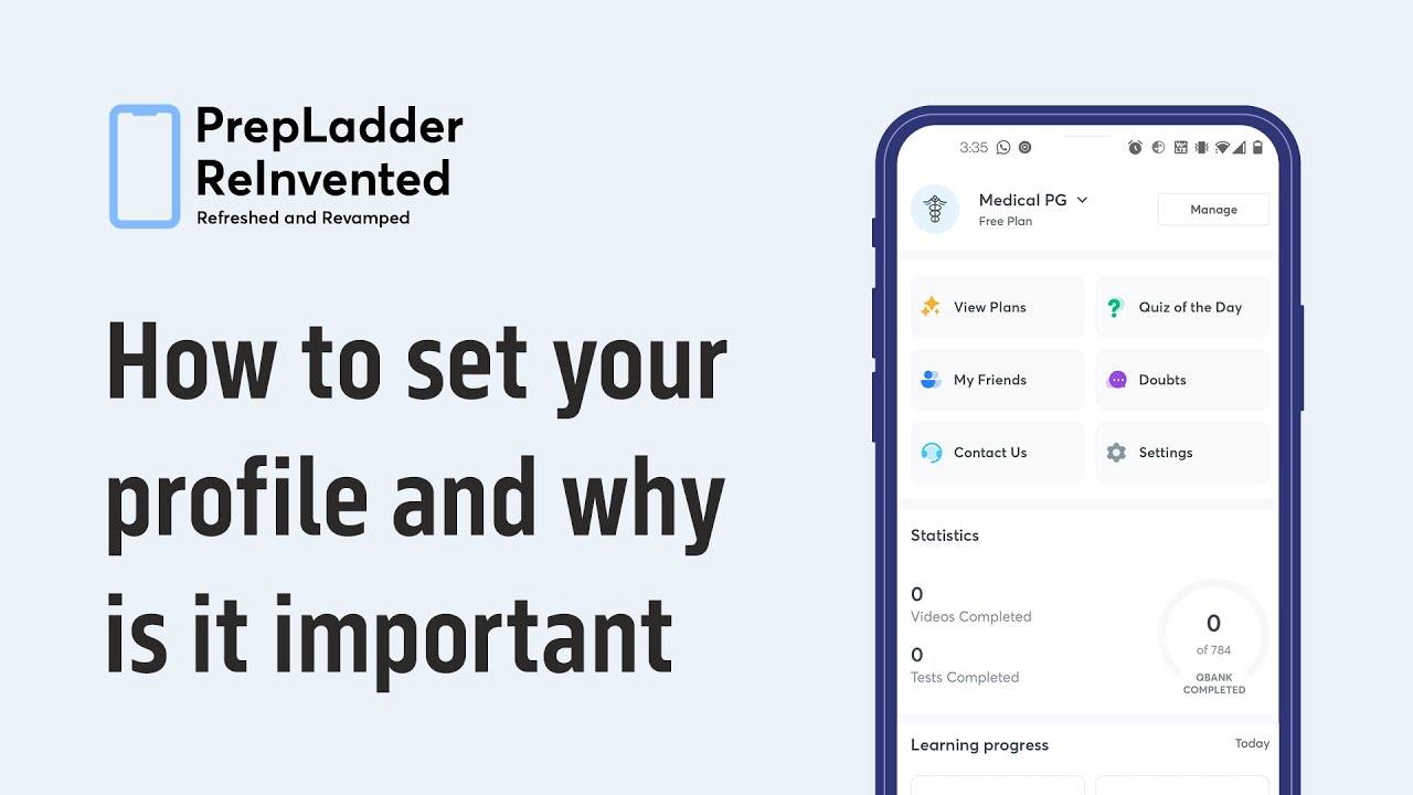 How to set your profile and why is it important | PrepLadder ReInvented ...