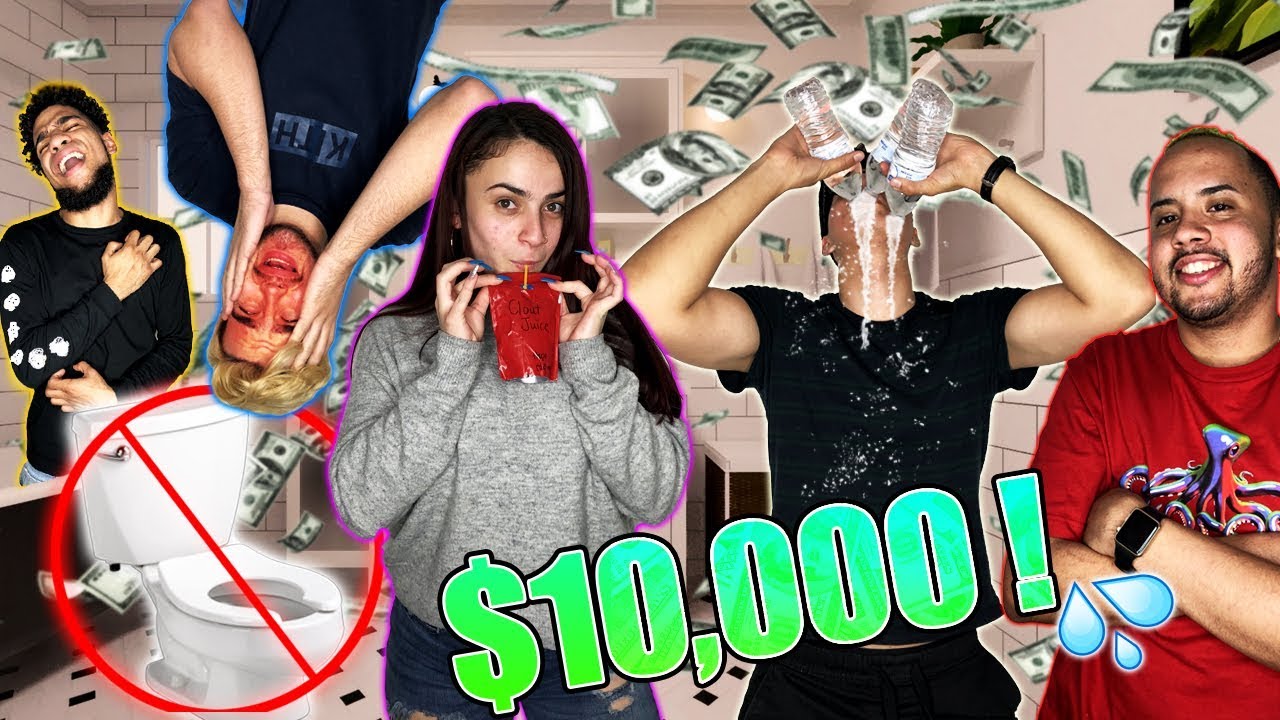Last To Use The Bathroom Wins $10000 Challenge!! - YouTube