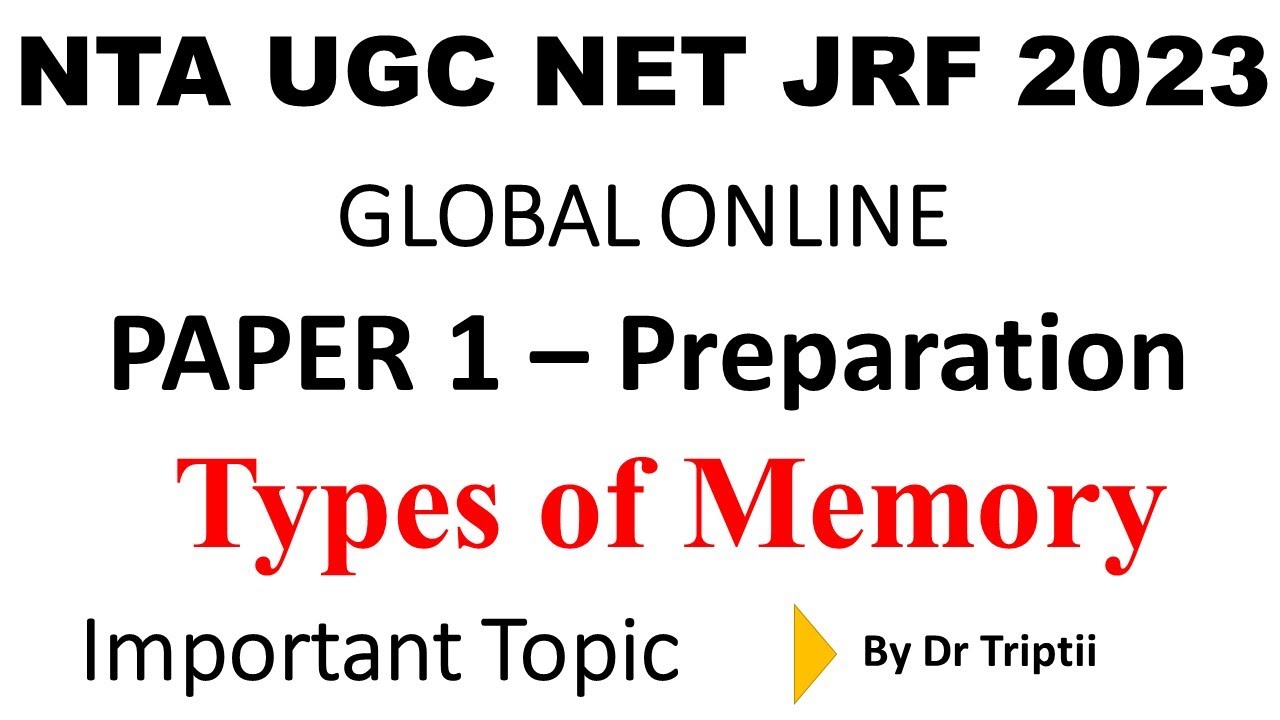 RAM ROM CACHE Memory In Computer| ICT |Most Important Topic | NTA UGC ...