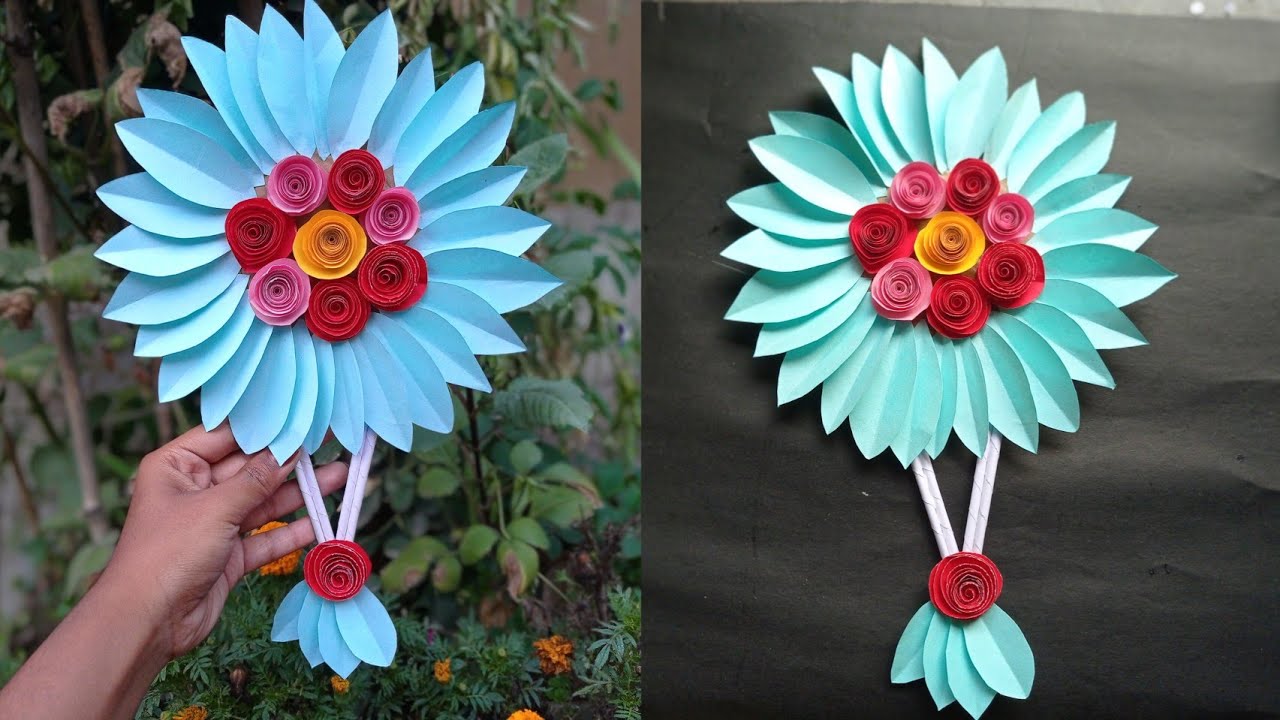 A cute wall hanging ideas😍/Home decoration ideas with paper/Homemade ...