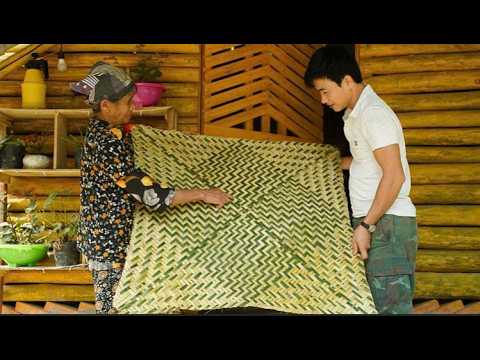 CEO was very excited to be taught traditional weaving techniques by the old woman.