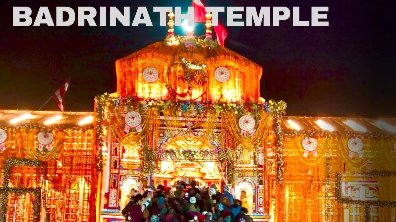Badrinath temple 🛕|| snowfall in Badrinath || बद्रीनाथ मंदिर ...