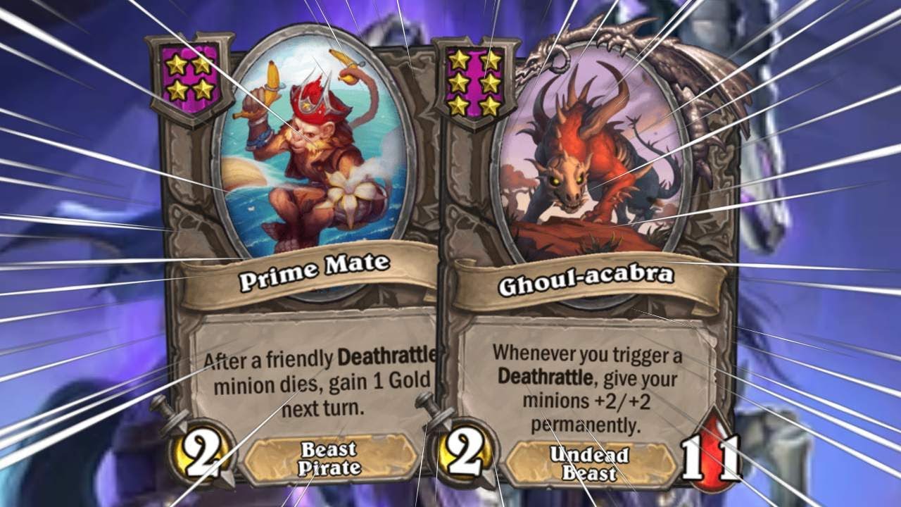 INSANE DEATHRATTLE GAME?! | Hearthstone Battlegrounds - YouTube