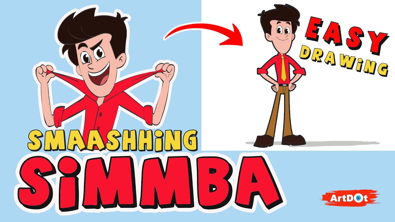 How to Draw Smaashing Simmba | Drawing for Kids | Artdot Kids TV - YouTube
