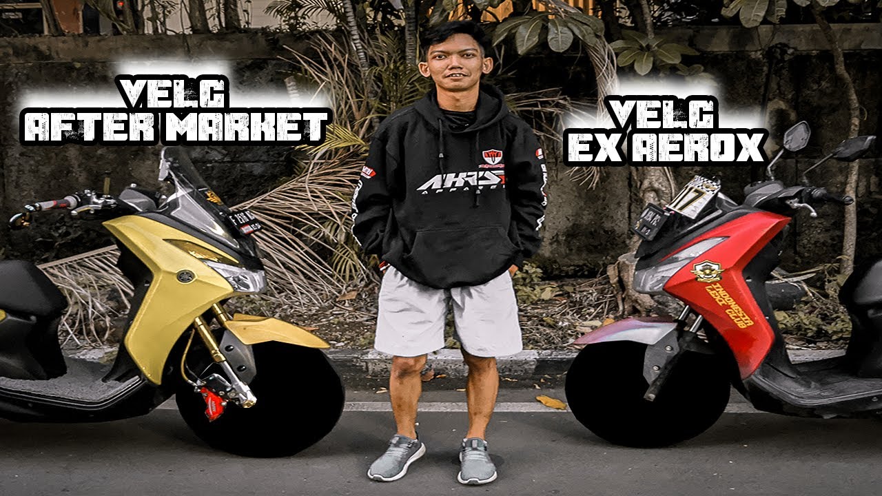 Modifikasi Velg Lebar Yamaha Lexi Ex Aerox Vs Velg Rossi - YouTube