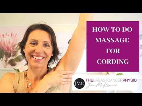 HOW TO DO MASSAGE FOR CORDING - Massaging Technique for Cording After Breast Cancer Surgery