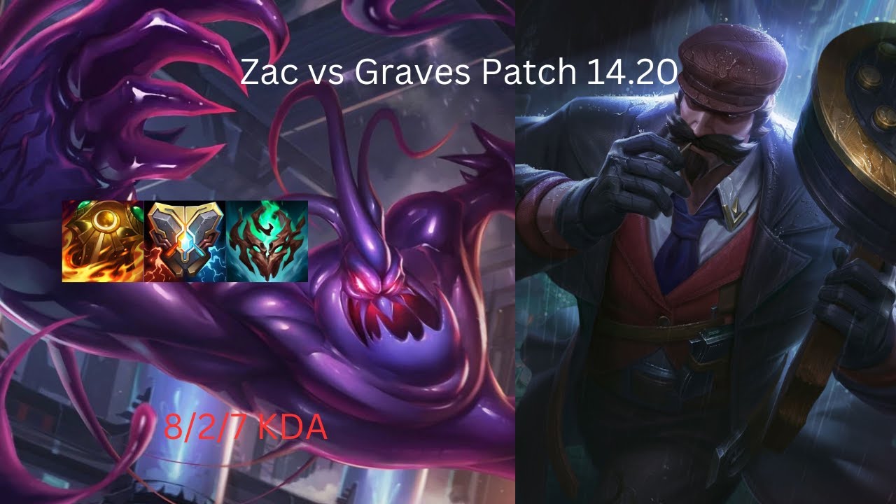 Zac vs Graves (JG) Patch 14.20 Full Jungle Gameplay + Lofi vibes - YouTube