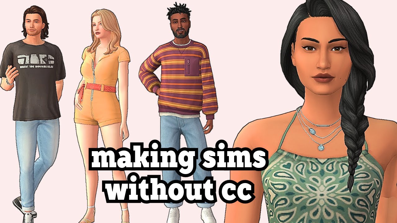 Making Sims Without Custom Content 💡🤍💫| The Sims 4: Create A Sim - YouTube