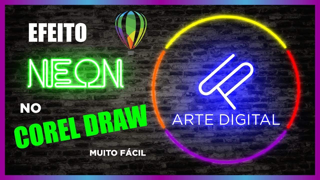 APRENDA COMO FAZER O EFEITO NEON NO COREL DRAW - MUITO FÁCIL - YouTube