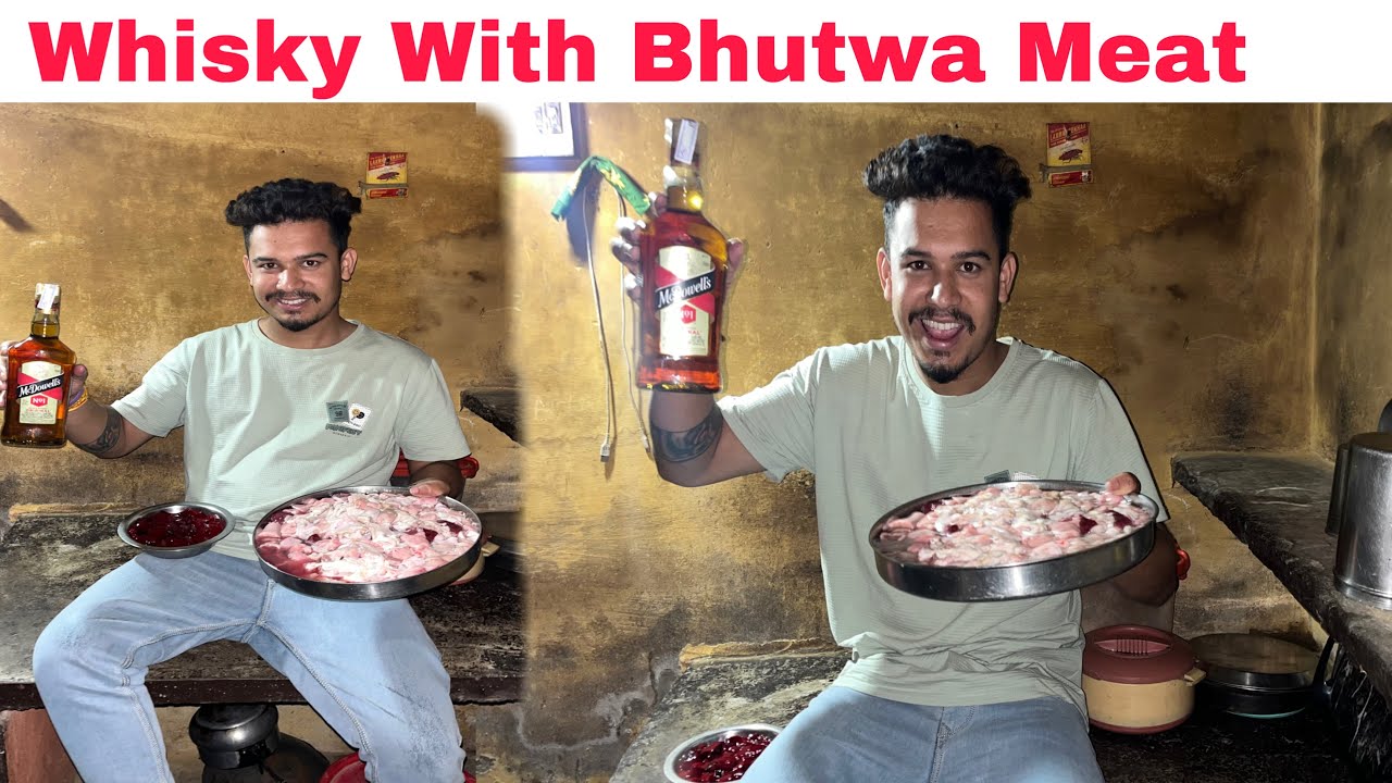 Mc Dowells Whiskey With Bhutwa || Whisky with goat meat - YouTube