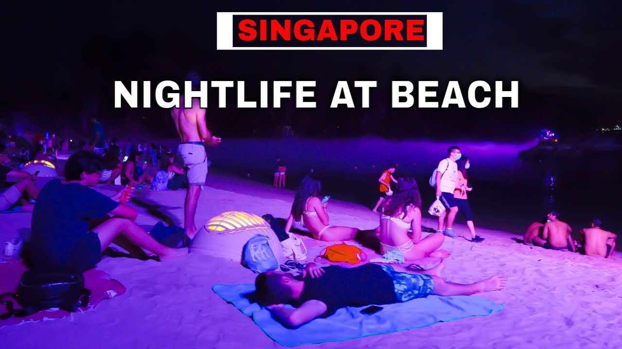 The Most Colorful Night Light in Singapore | Sentosa Island Nightlife ...