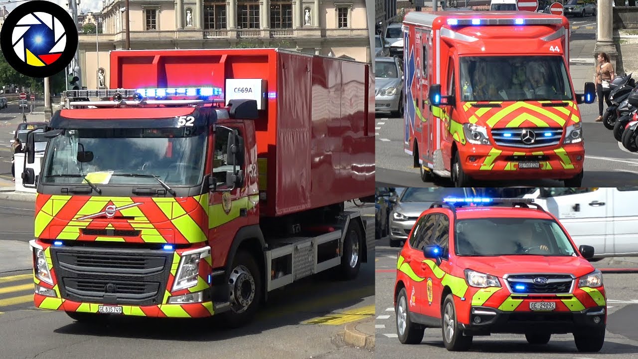 NEW Fire Truck responding // Nouveau Camion Pompiers de Genève - YouTube