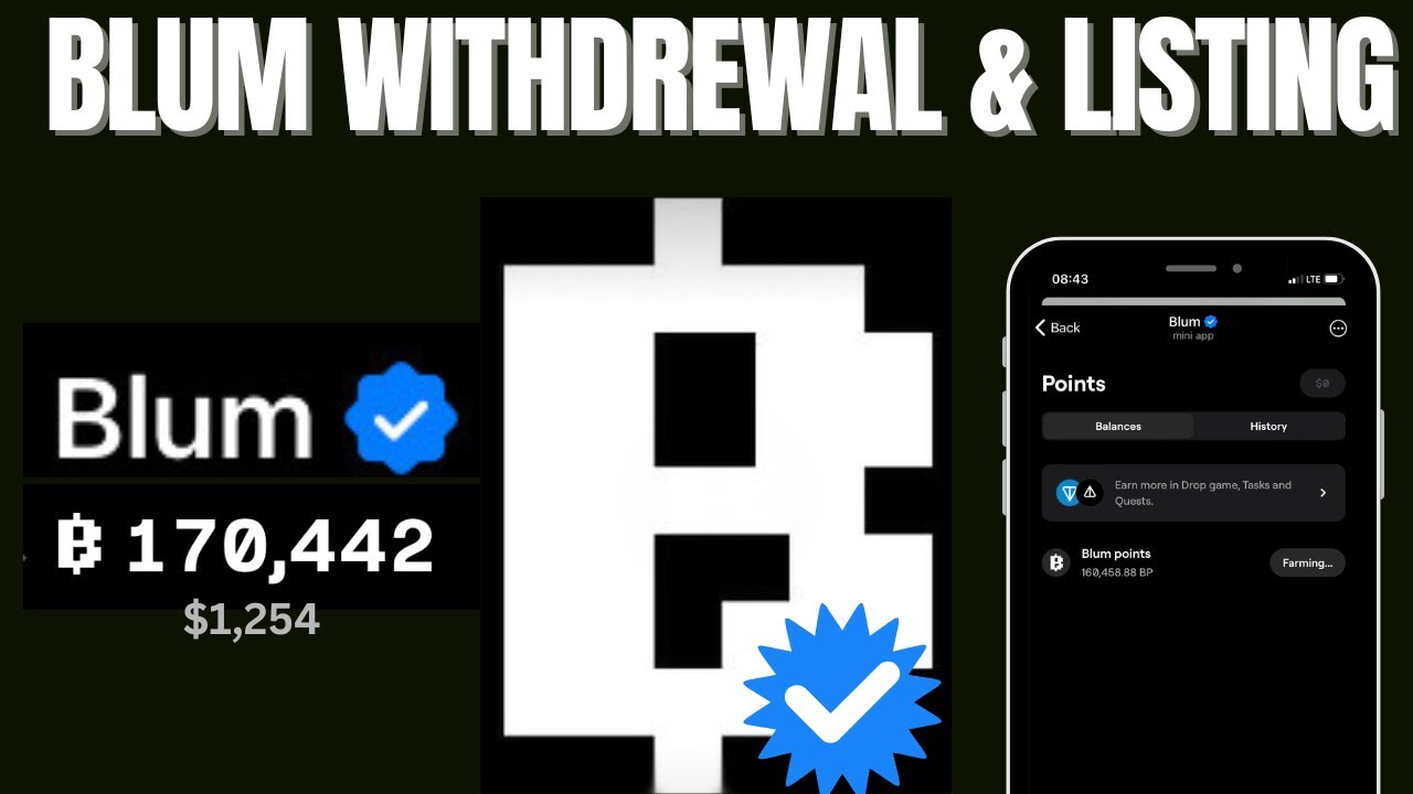 Blum AirDrop Bot withdrawal & Listing || New features on how to ...