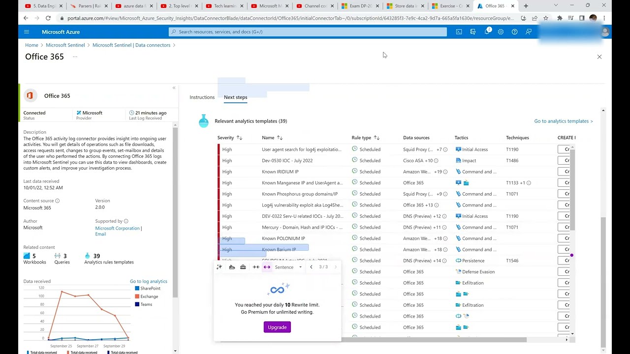 Azure Sentinel Integration and Rules Implementation - YouTube