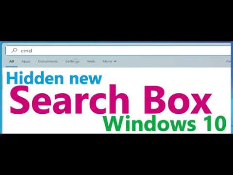 A floating search box in the middle of the screen Windows 10 - YouTube