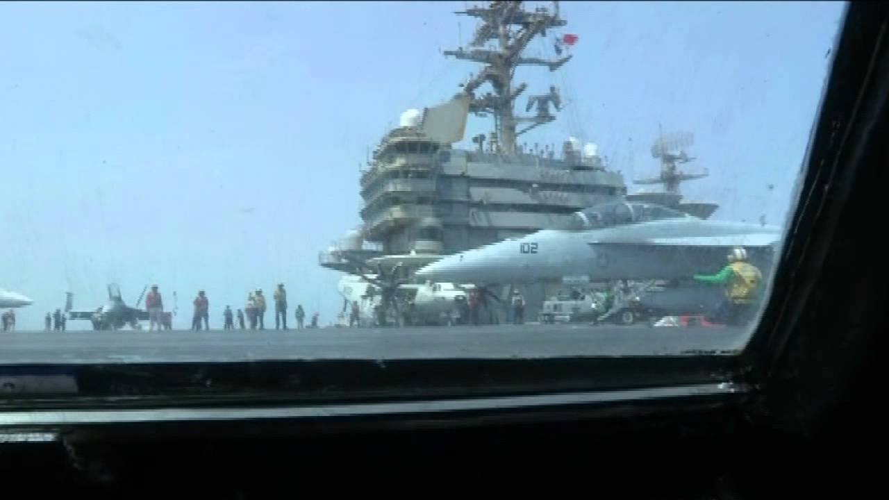 USS Abraham Lincoln (CVN 72) Conducts Flight Operations - YouTube