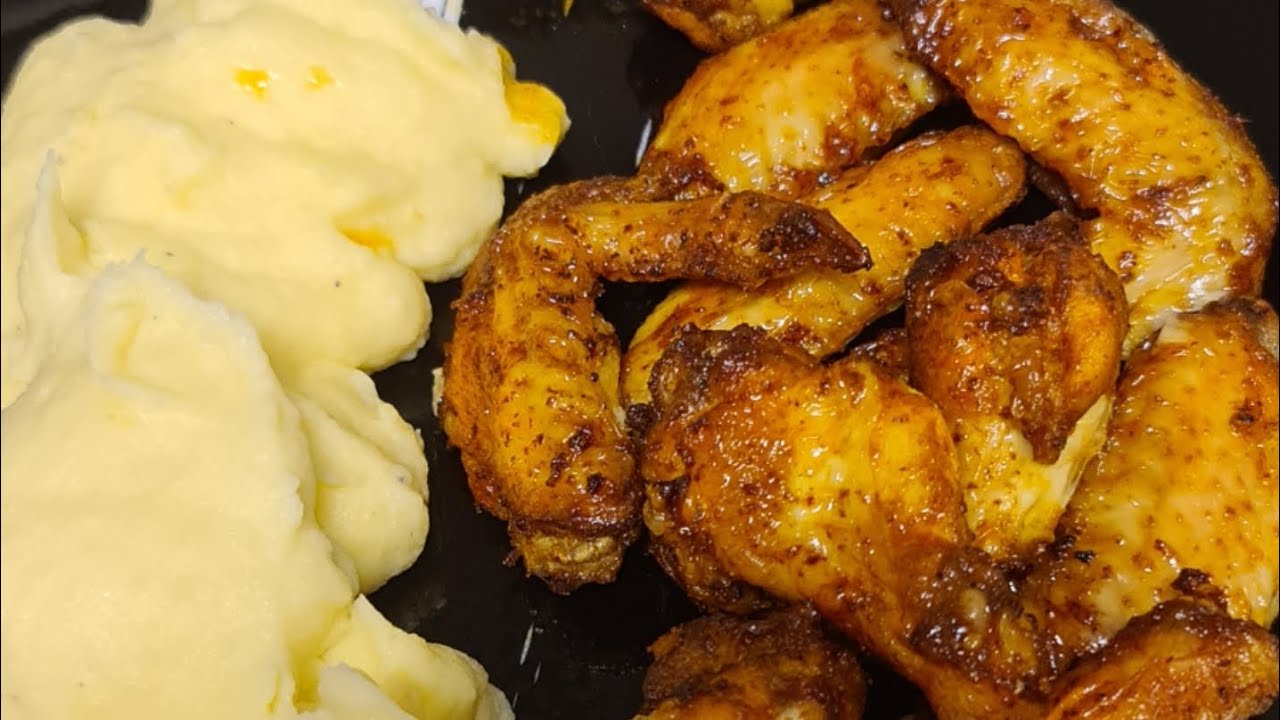 My best personal recipe of crispy chicken wings🍗😋 Air fryer || mash ...