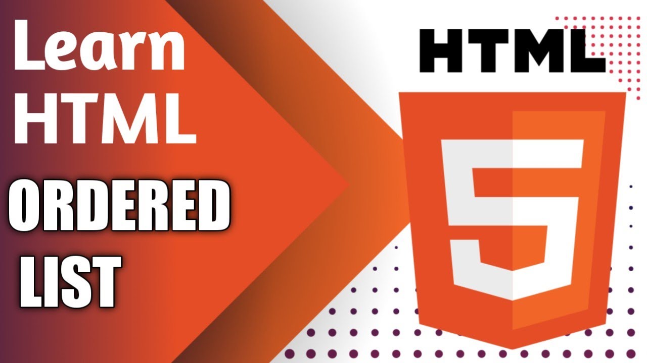 Html Class 8 Html Ordered List Create List In Html Web Development 9589