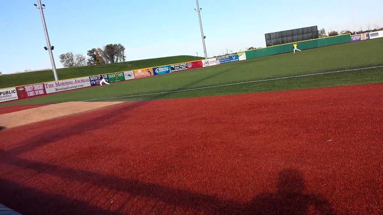 Zac Morris with some warning track power - YouTube