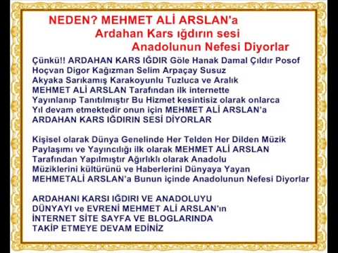 Ardahan Kars ığdır - MEHMET ALİ ARSLAN