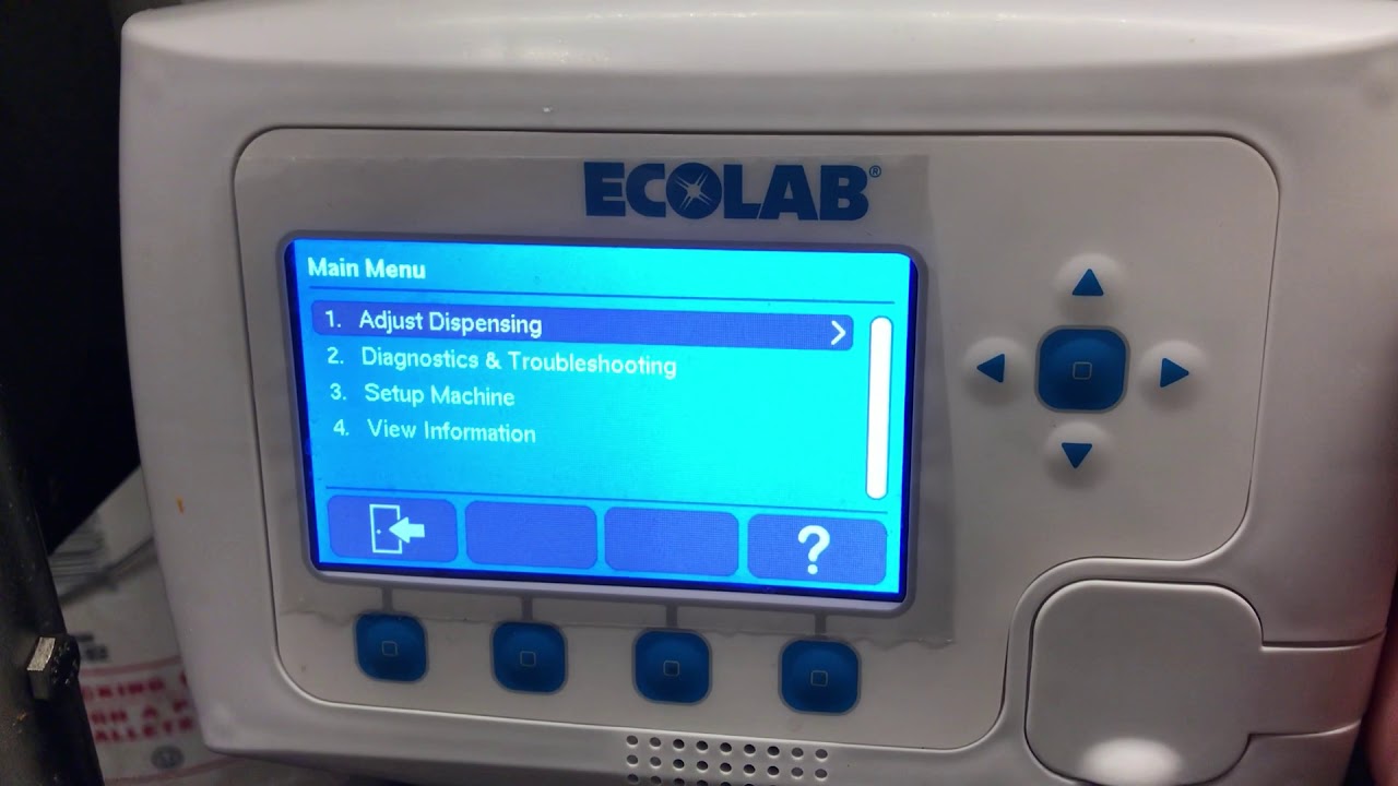 Service Menu Ecolab Dishwasher - YouTube