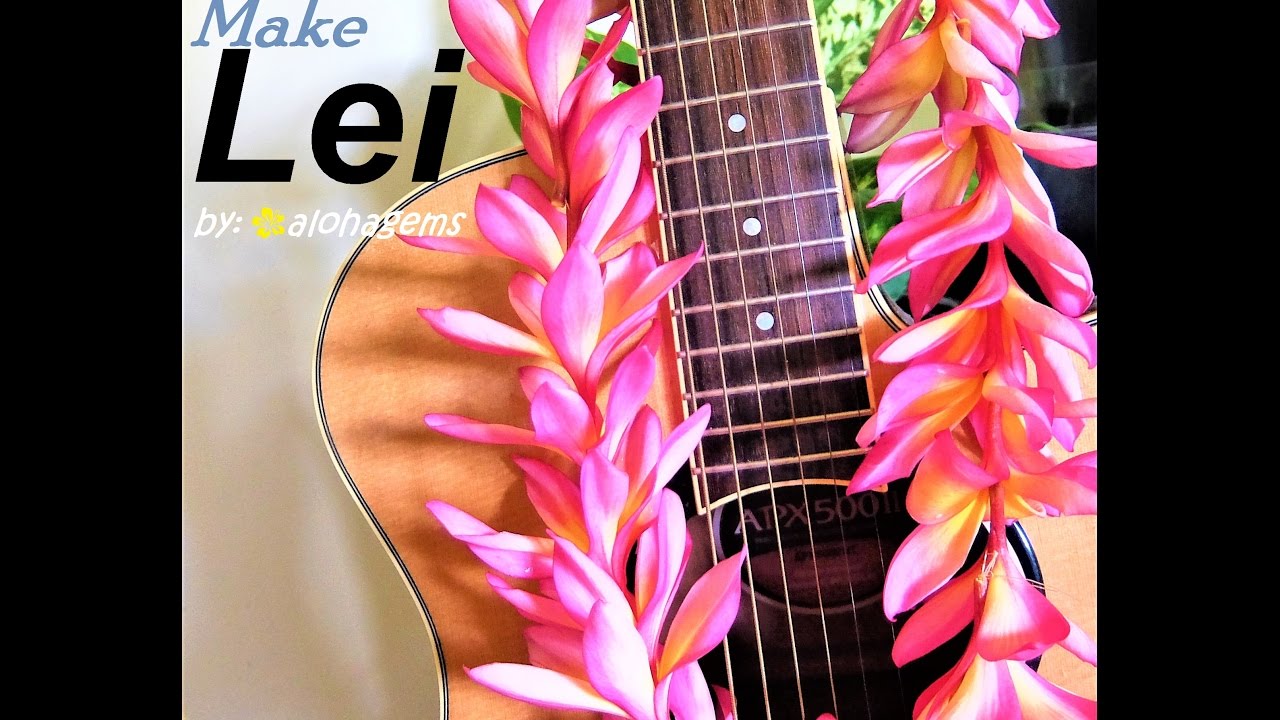 How to Make Lei Garland Plumeria Flower - YouTube