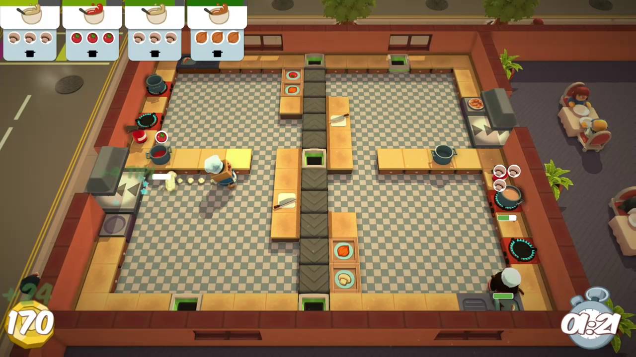 Overcooked Level 6-2 2 Player Co-op 3 Stars - YouTube