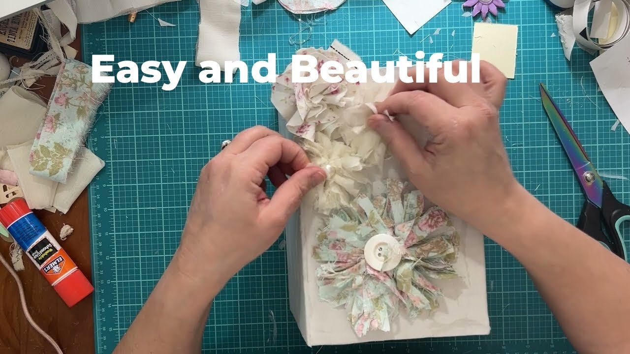 Unleash Your Creativity: No Sew Shabby Chic Flower Tutorial Day 13 of ...