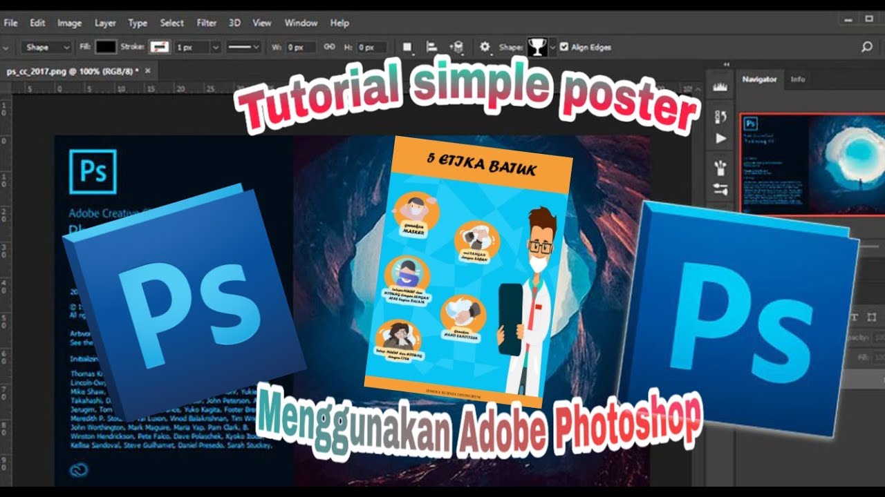 Membuat poster Simple Tapi Menarik Menggunakan "Adobe Photoshop" - YouTube