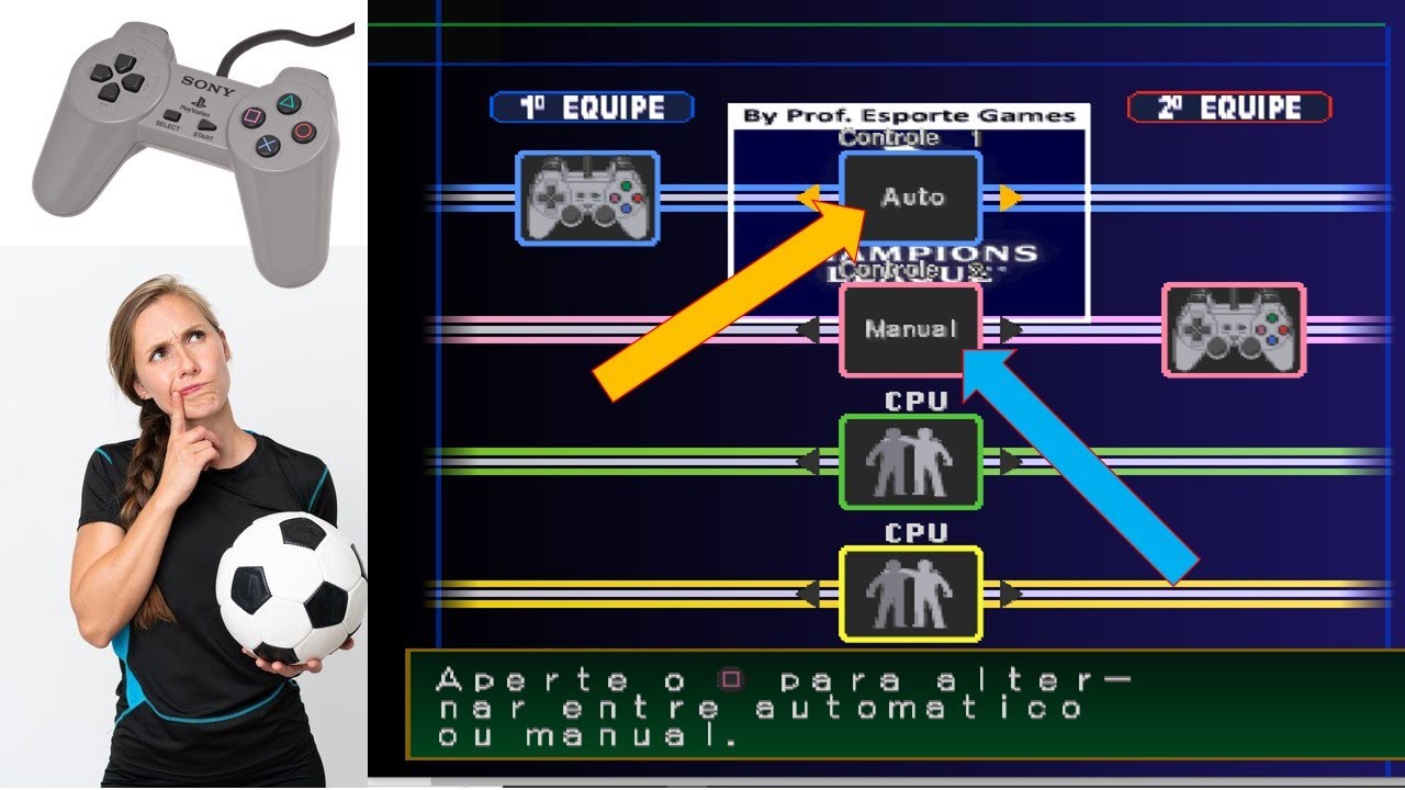 Dicas Controle manual Winning Eleven PES 2002 PS1 - YouTube
