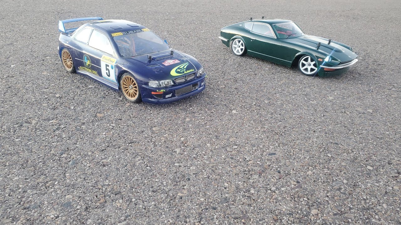 rc fun with the subaru and the 240z - YouTube