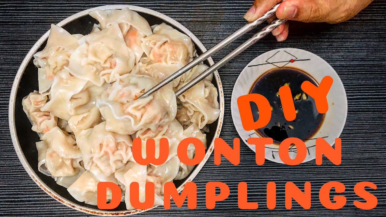 DIY WONTON DUMPLINGS: EASY DUMPLINGS RECIPE (馄饨饺子) - YouTube