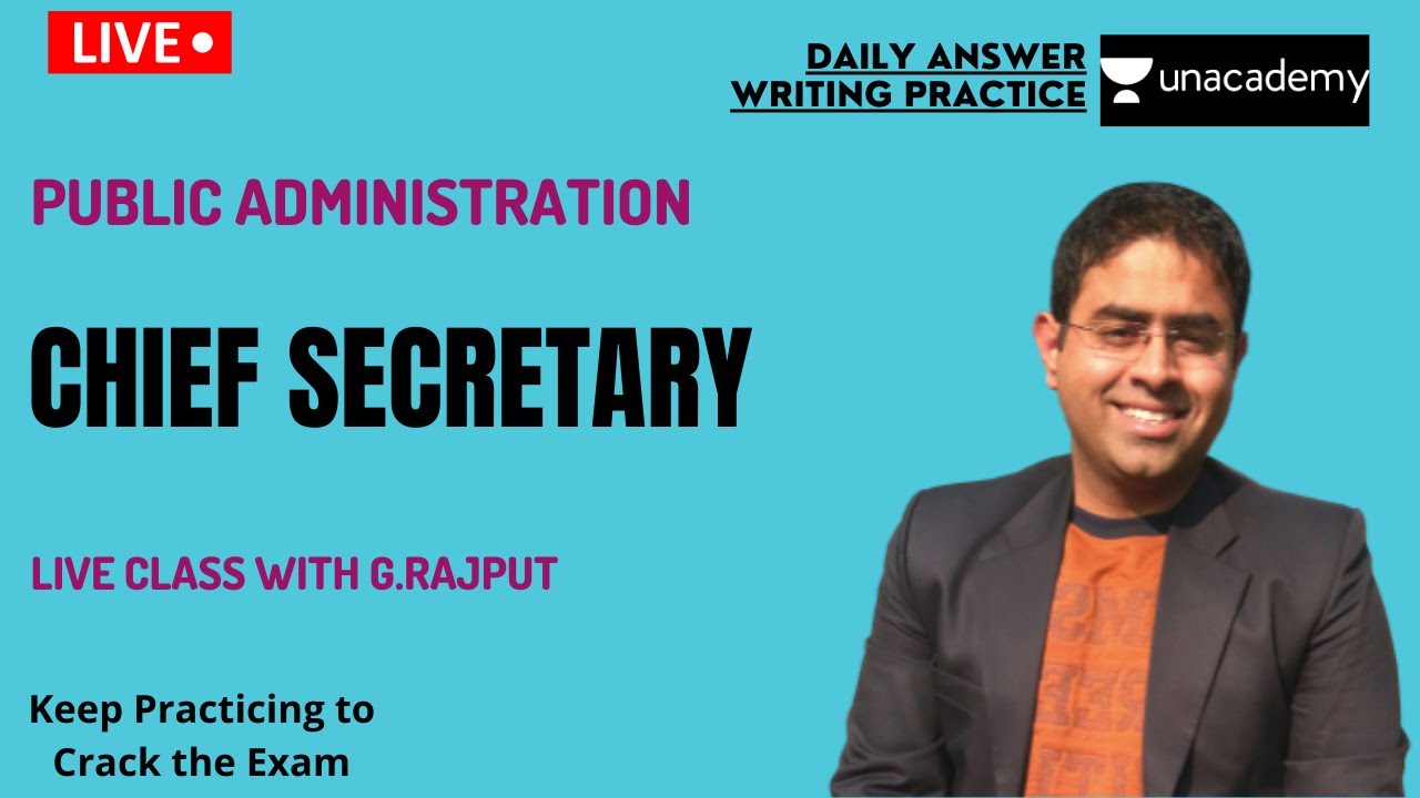 Chief Secretary | Answer Writing | UPSC | PUBLIC ADMINISTRATION. - YouTube