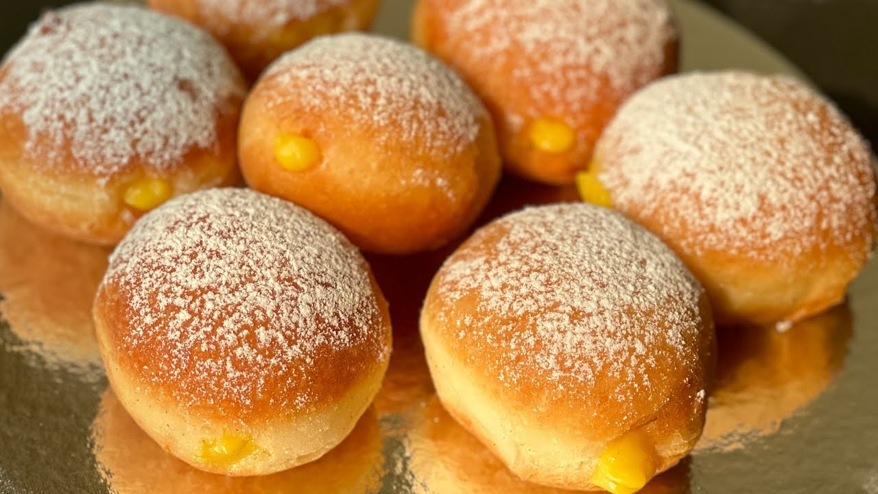 Quick & Easy Bakery Style Custard Filled Donuts | #donuts # ...