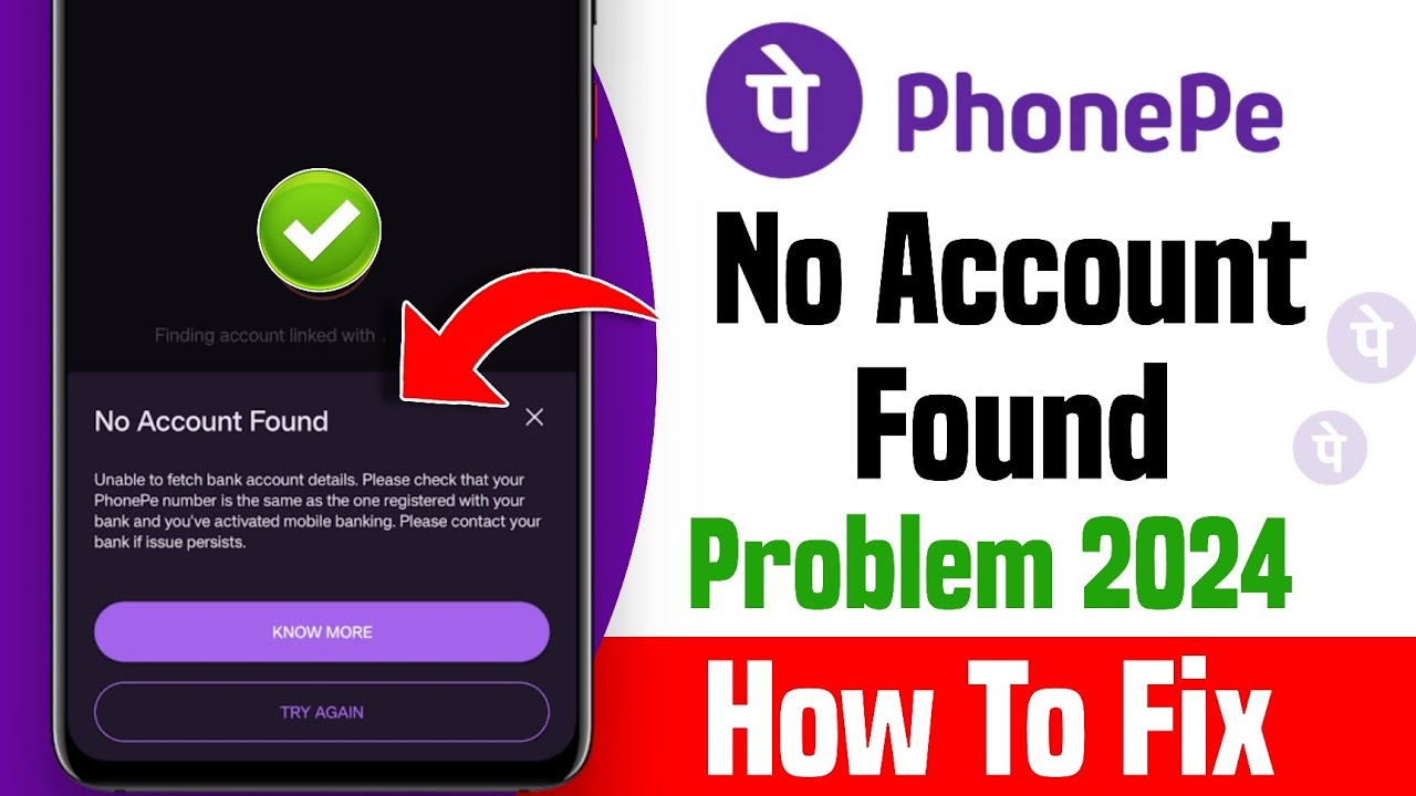 How To Fix Phonepe No Account Found Problem | Phonepe No Account Found ...