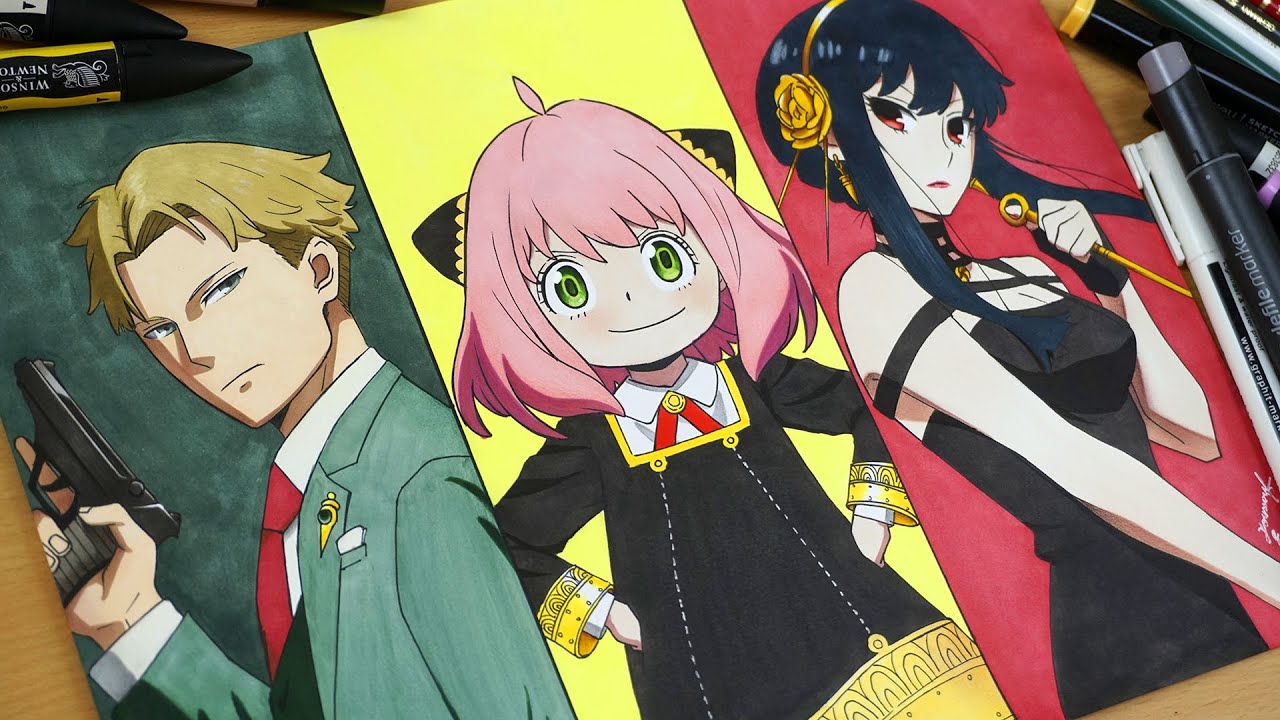 Drawing Loid, Anya and Yor from Spy x Family - YouTube