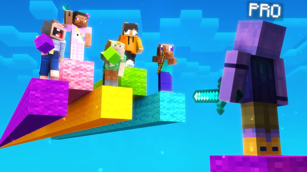 1 Minecraft PRO vs 5 NOOBS (ft. Evident) - YouTube